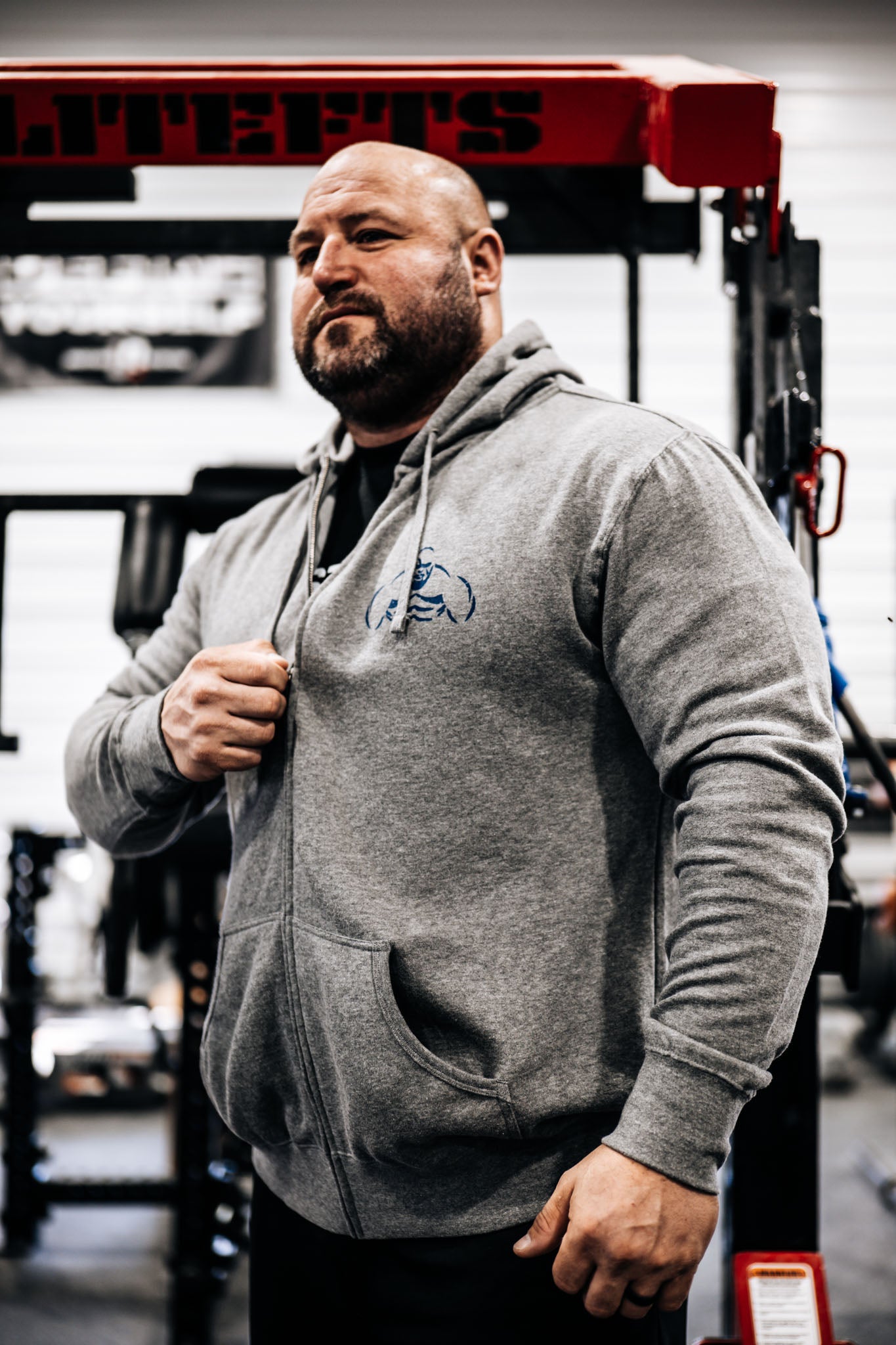 FLAG FIGURE ZIP UP HOODIE - ALL SALES FINAL – Shaw Strength